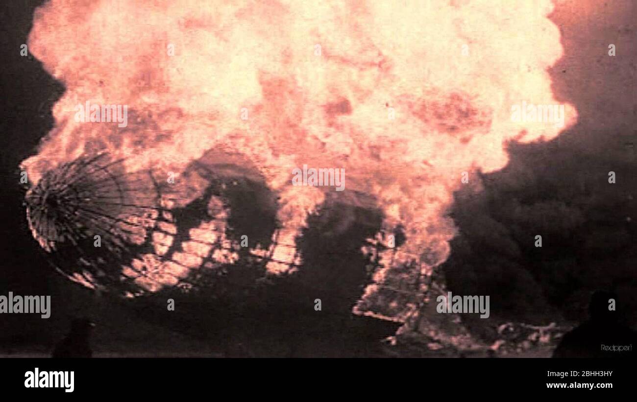 Hindenburg disaster. A German passenger airship LZ 129 Hindenburg ...