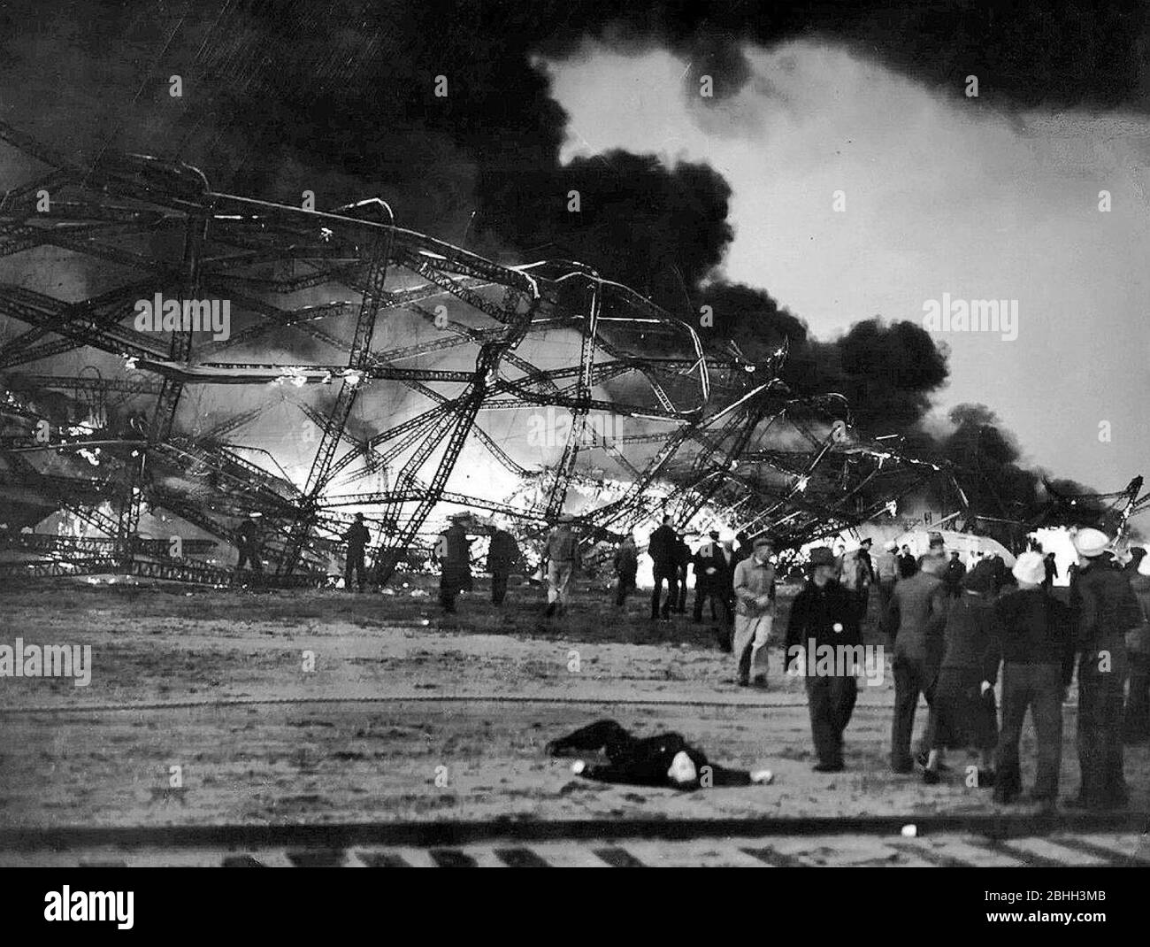 Hindenburg disaster. A German passenger airship LZ 129 Hindenburg ...