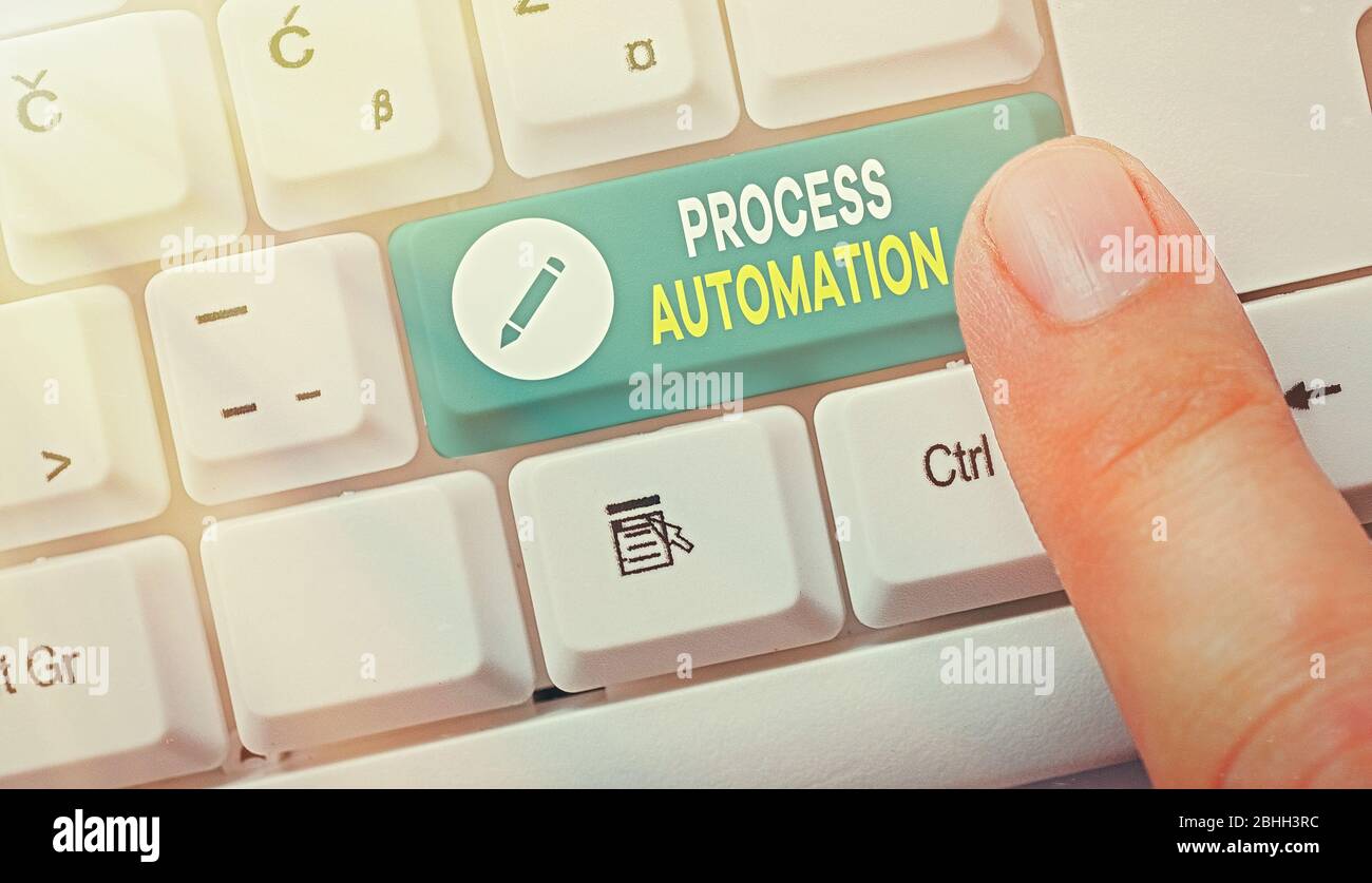 Handwriting text Process Automation. Conceptual photo Transformation ...