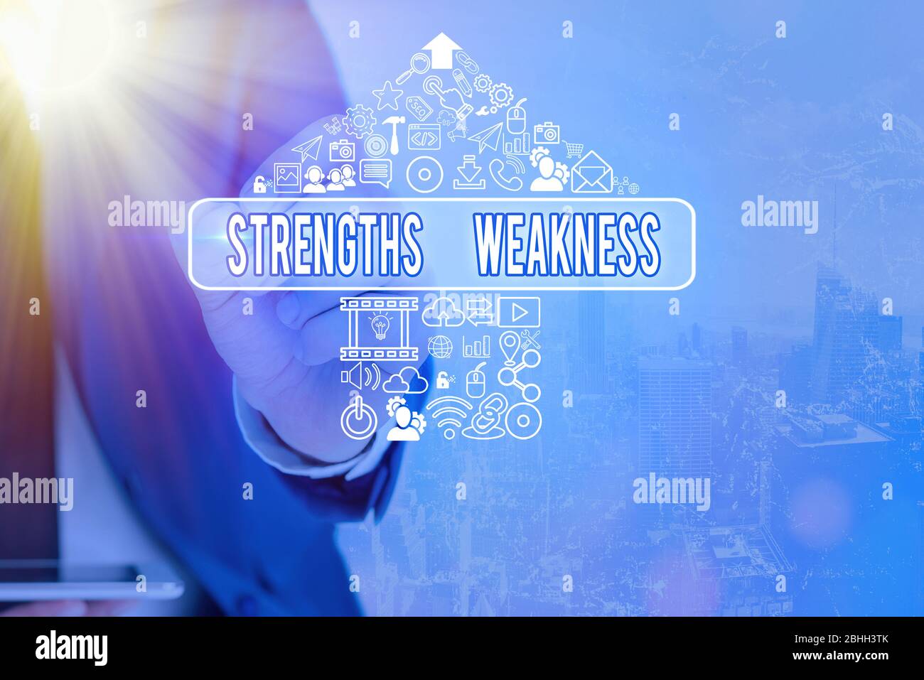 Handwriting text writing Strengths Weakness. Conceptual photo ...