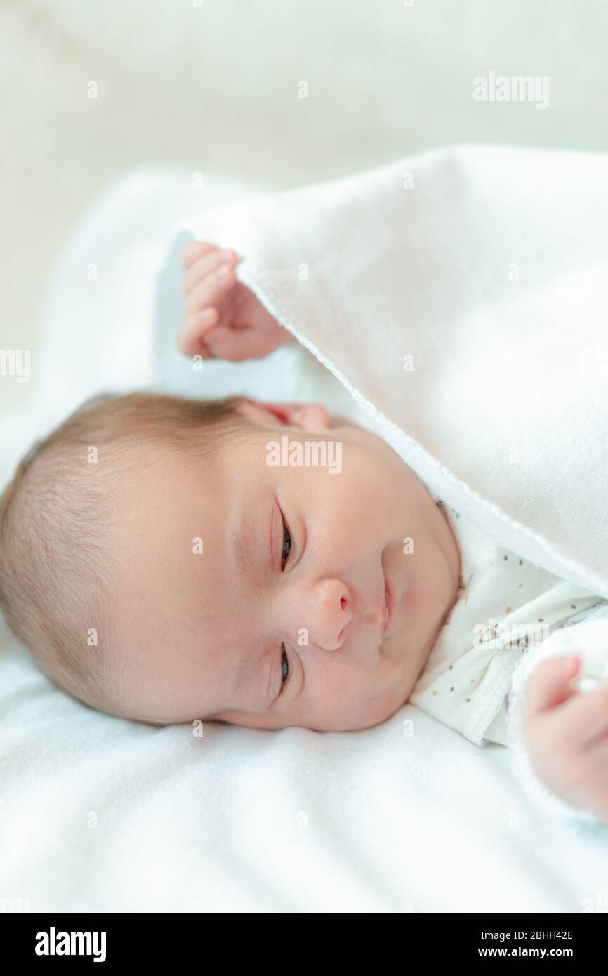 infancy, childhood, family, care, medicine, sleep, health concept ...