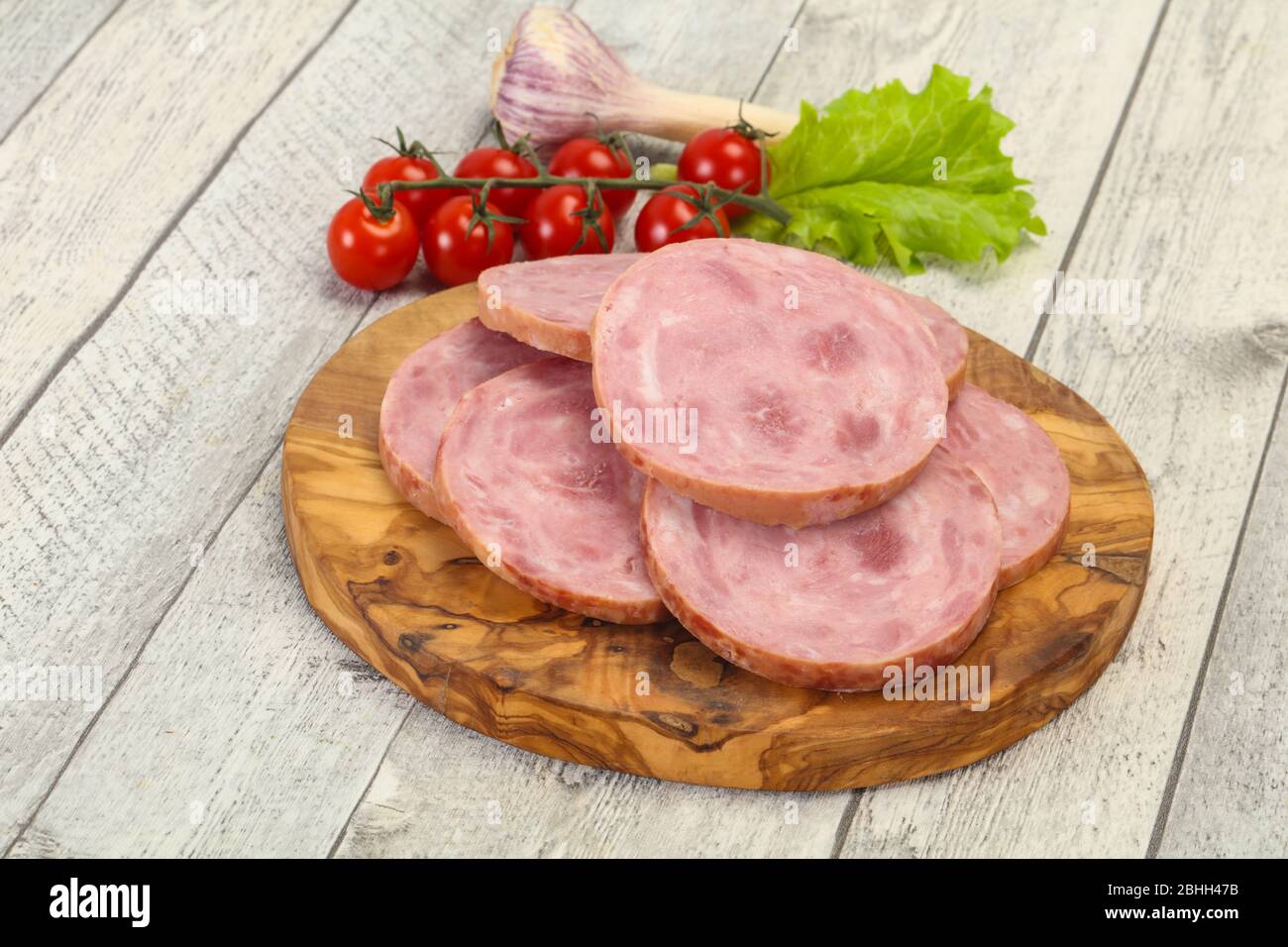 Natural ham made from pork meat Stock Photo - Alamy
