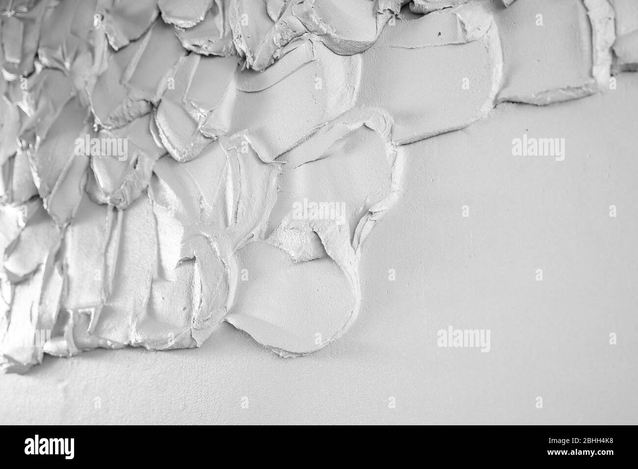 Plaster work on wall Black and White Stock Photos & Images - Alamy