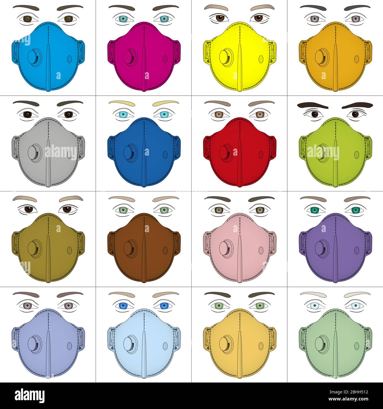 Antiviral surgical masks for anti virus protection with various colors ...