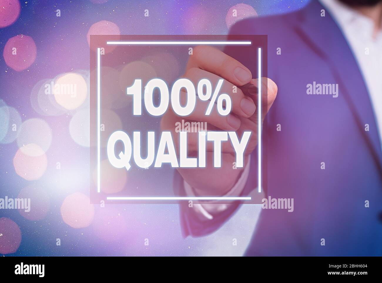 Handwriting text 100 Percent Quality. Conceptual photo Guaranteed pure ...