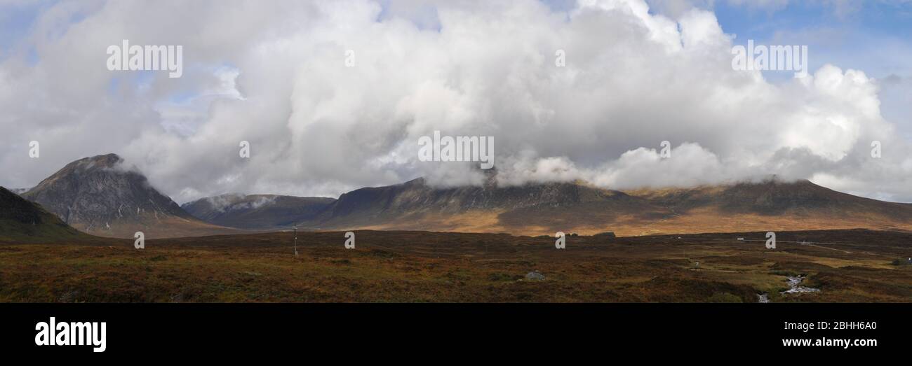 Glencoe pass from the East. Close to the mountain resort. Lochaber area ...