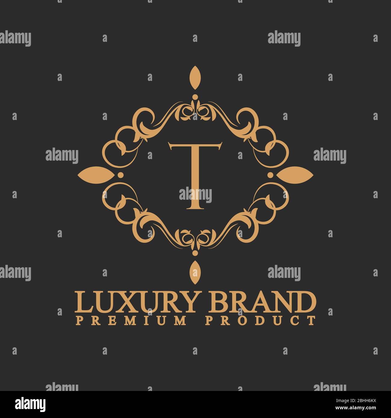Luxury Logo with ornament and Flourish design for VIP brand, Fashion ...
