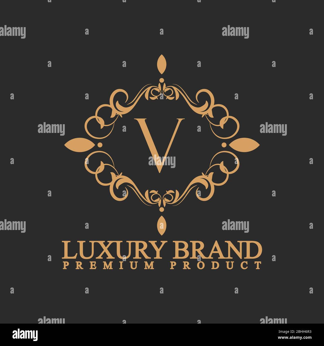 Luxury Logo with ornament and Flourish design for VIP brand, Fashion ...
