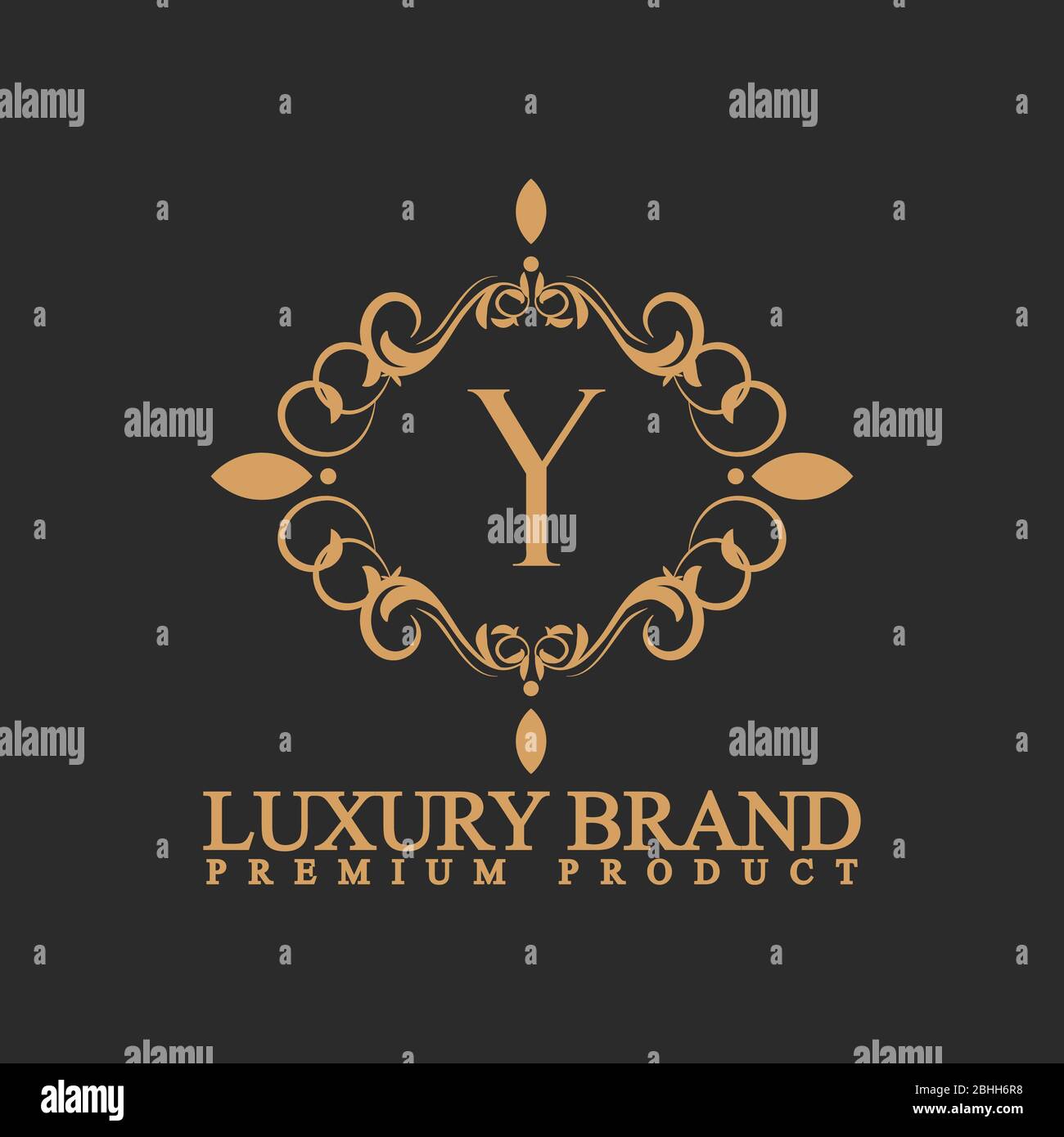 Luxury Logo with ornament and Flourish design for VIP brand, Fashion, Hotel, Real Estate and ...