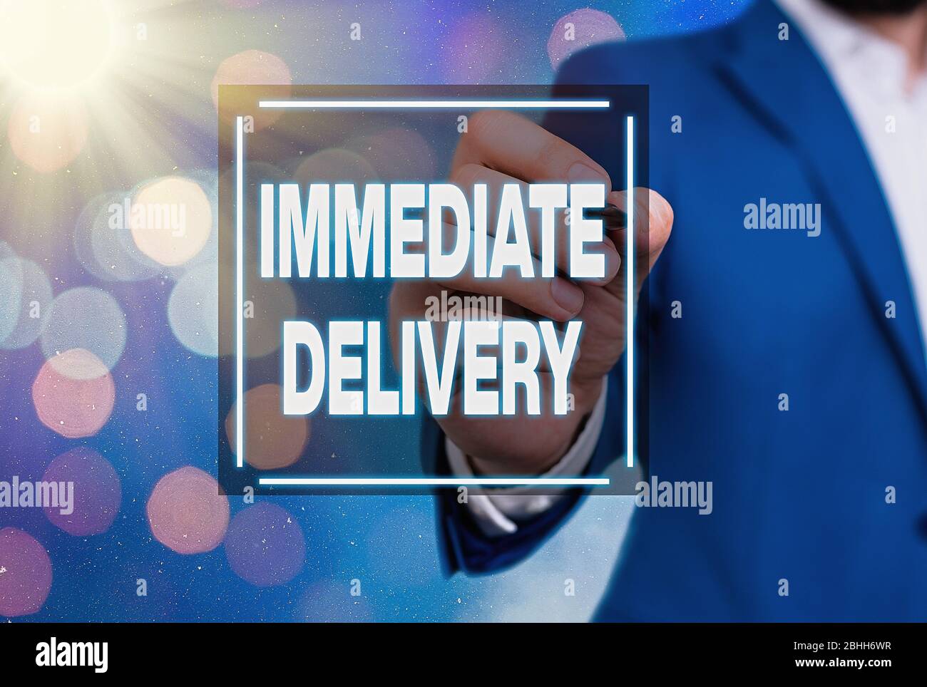 Handwriting text Immediate Delivery. Conceptual photo Send it Now ...