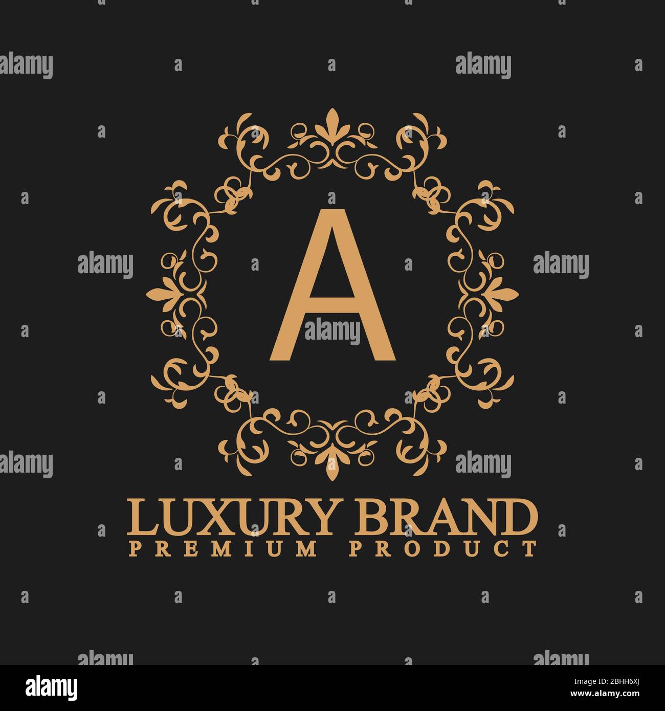Luxury Logo with ornament and Flourish design for VIP brand, Fashion ...