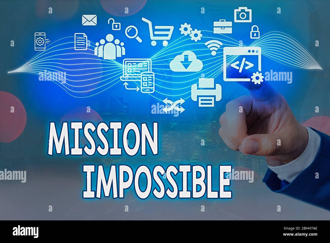 Conceptual hand writing showing Mission Impossible. Concept meaning ...