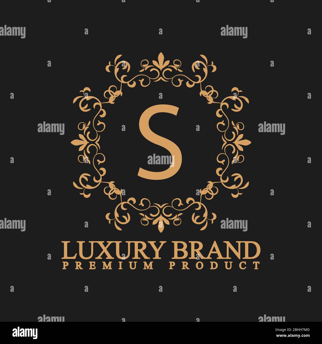 Luxury Logo with ornament and Flourish design for VIP brand, Fashion ...