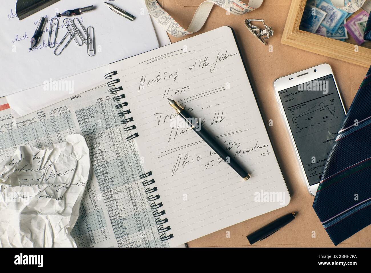 Planner notebook page hi-res stock photography and images - Alamy