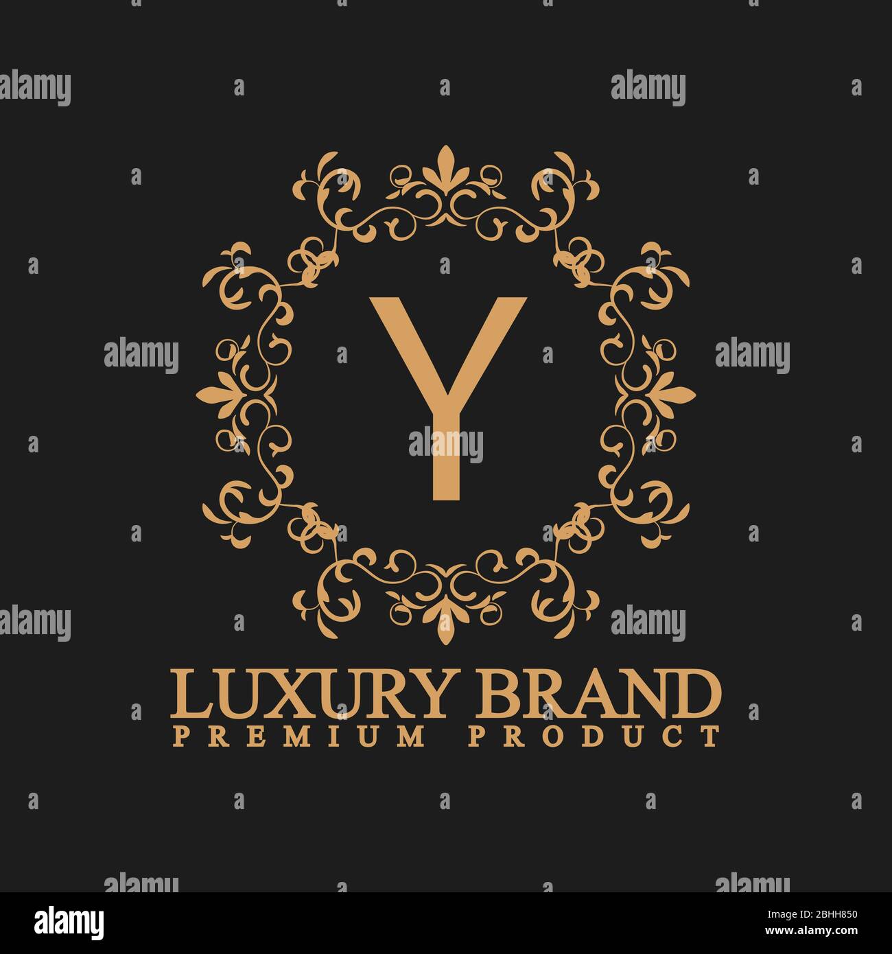 Luxury Logo with ornament and Flourish design for VIP brand, Fashion ...