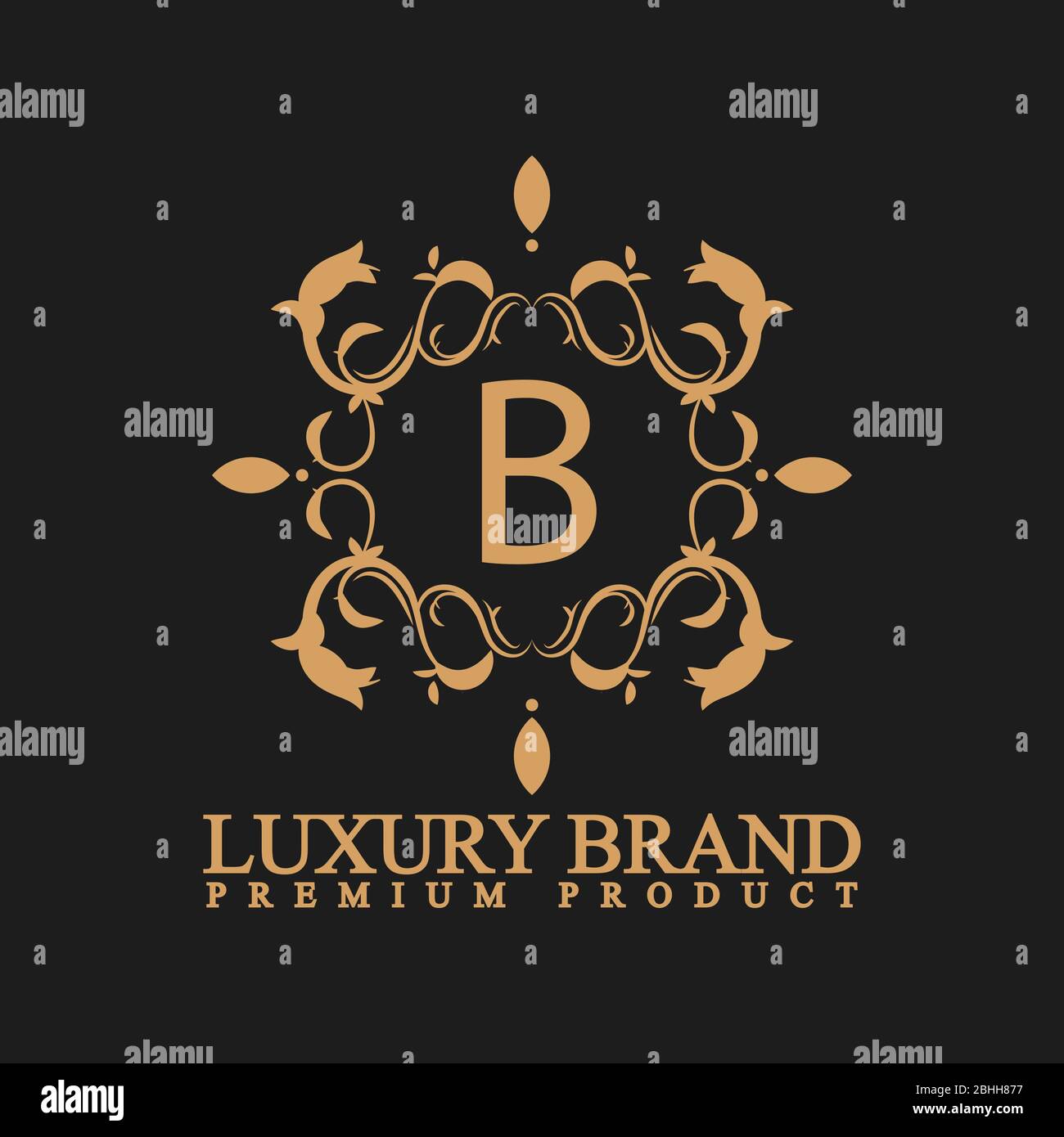 Luxury Logo with ornament and Flourish design for VIP brand, Fashion ...