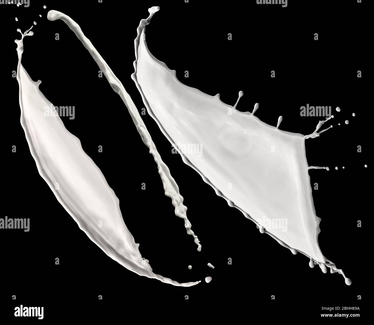 splendid white paint splash isolated on black background Stock Photo ...