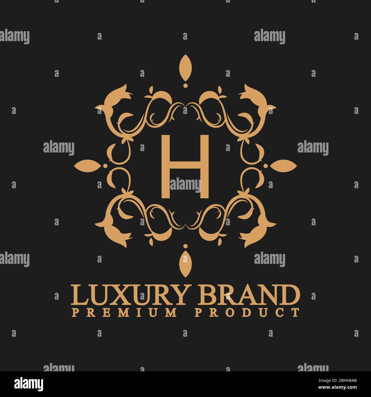 Luxury Logo with ornament and Flourish design for VIP brand, Fashion ...
