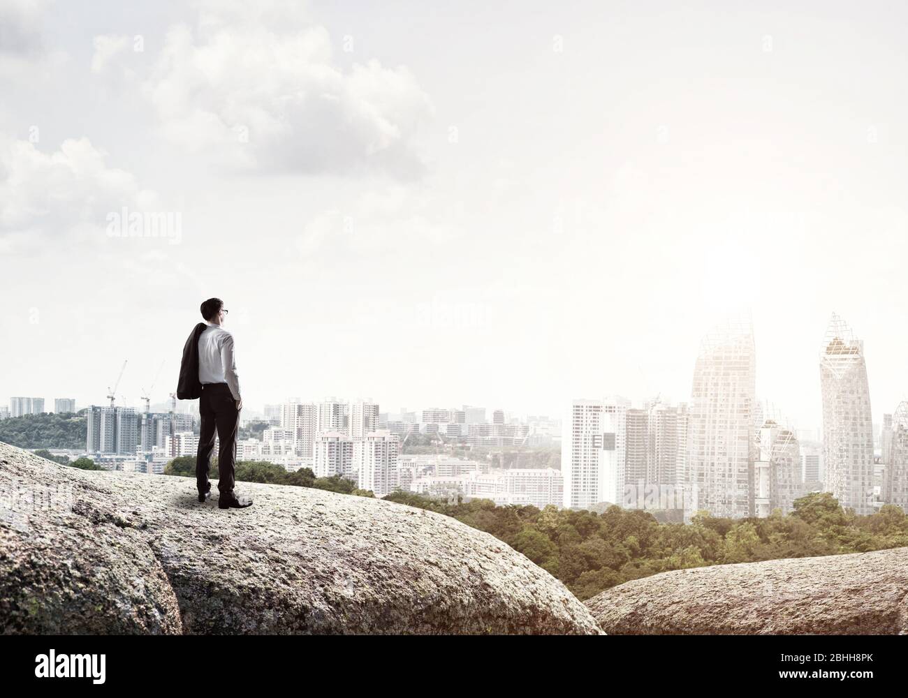 Achieving top of success Stock Photo - Alamy