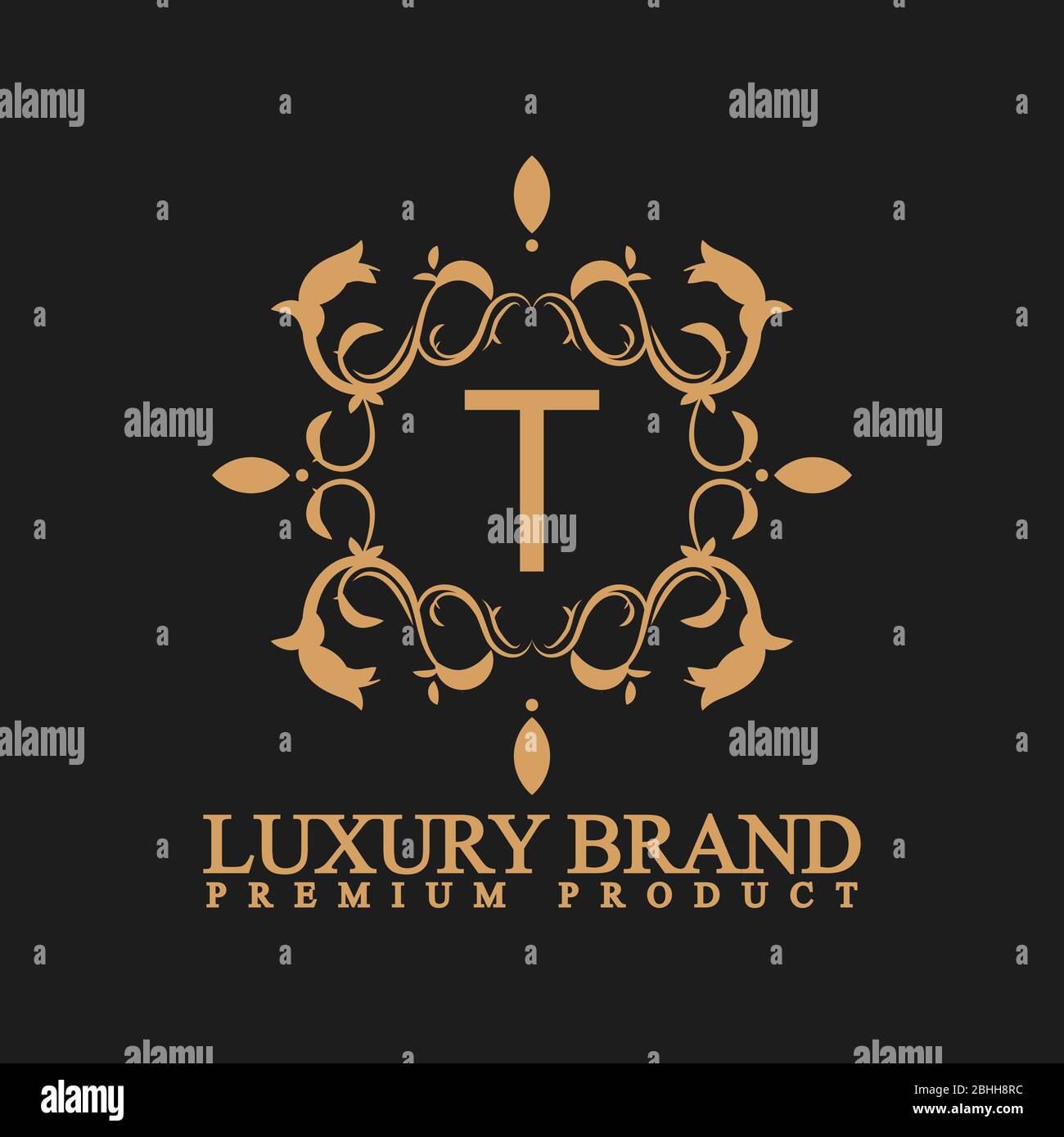 Luxury Logo with ornament and Flourish design for VIP brand, Fashion ...