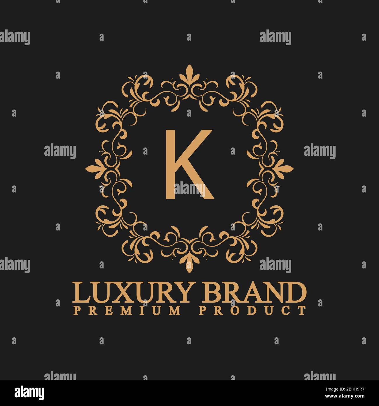 Luxury Logo with ornament and Flourish design for VIP brand, Fashion ...