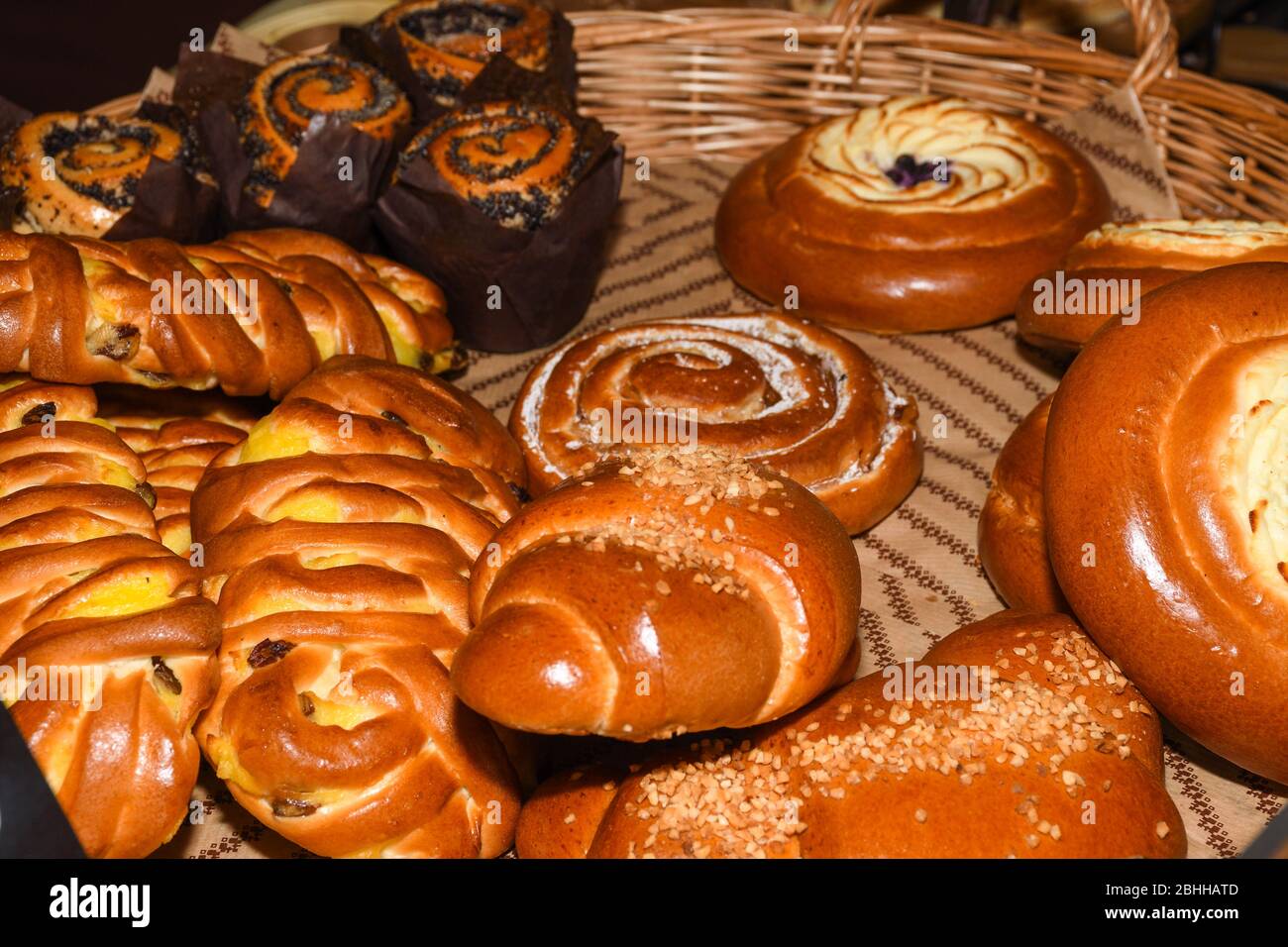 Borough Market in London fresh pastry desserts for sale Stock Photo - Alamy