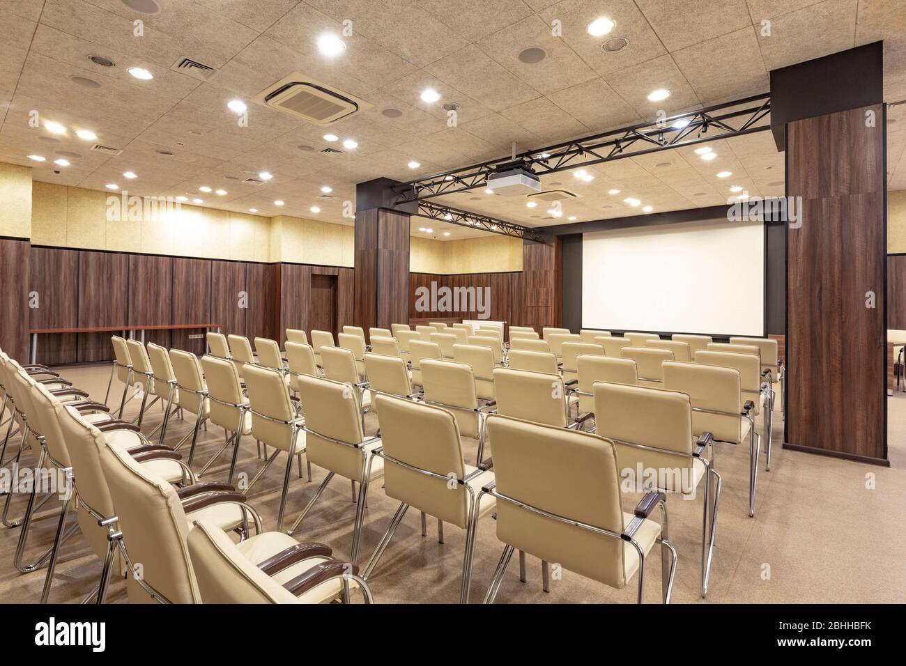 Large modern presentation hall for performances, nobody Stock Photo - Alamy