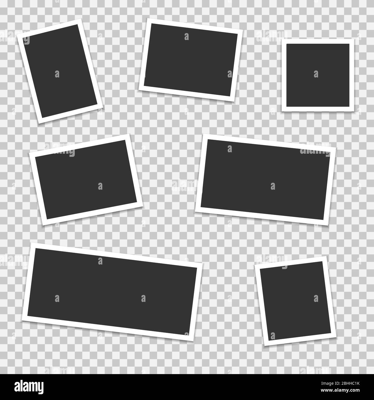 Empty old photo frames Stock Vector Images - Alamy