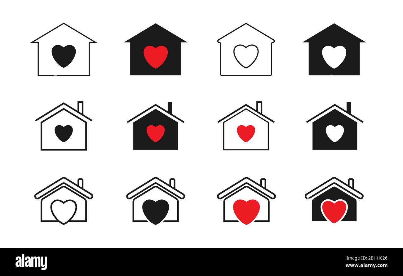 Stay home icons Stock Vector Image & Art - Alamy