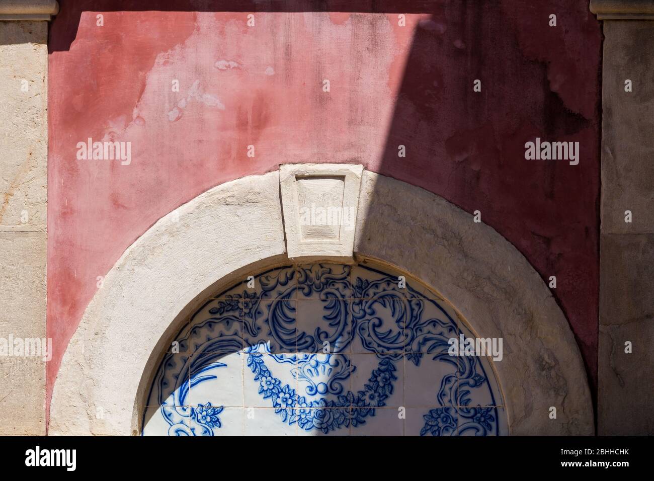 Blue tiles (azulejos), portuguese traditional architectural detail ...