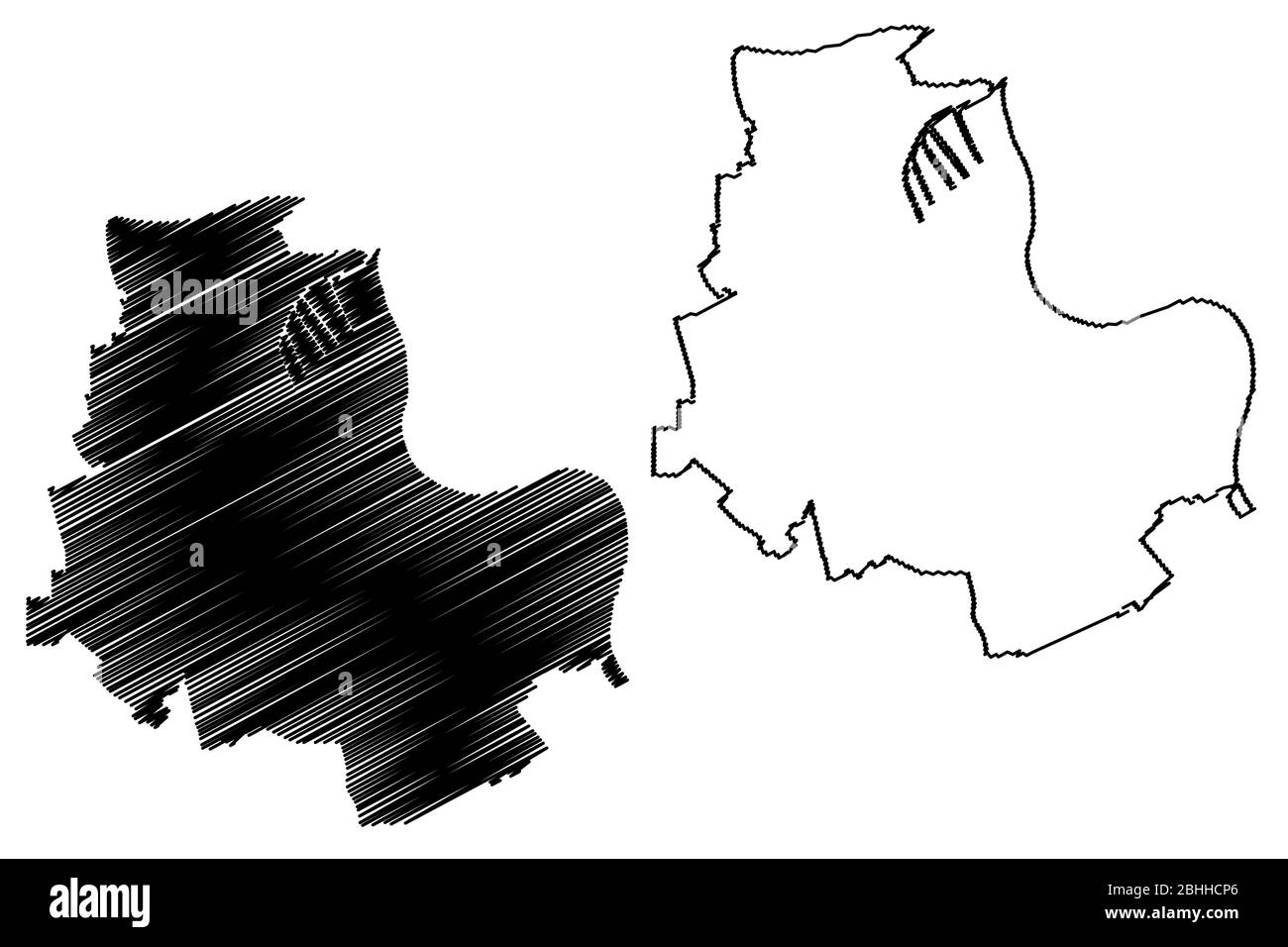 Neuss City (Federal Republic of Germany, North Rhine-Westphalia) map ...