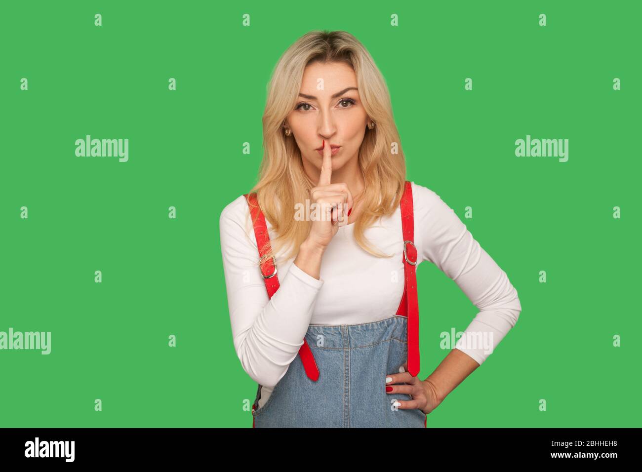Stop talk hand gesture on hi-res stock photography and images - Alamy