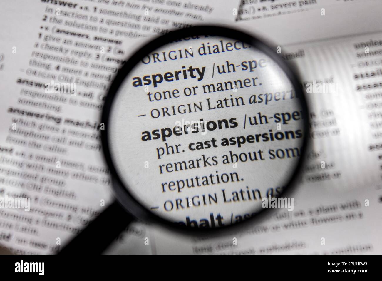 Aspersions hi-res stock photography and images - Alamy