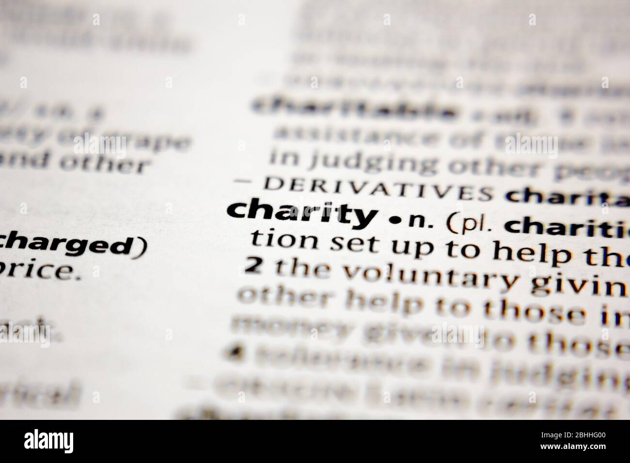 Charity word dictionary definition hi-res stock photography and images ...