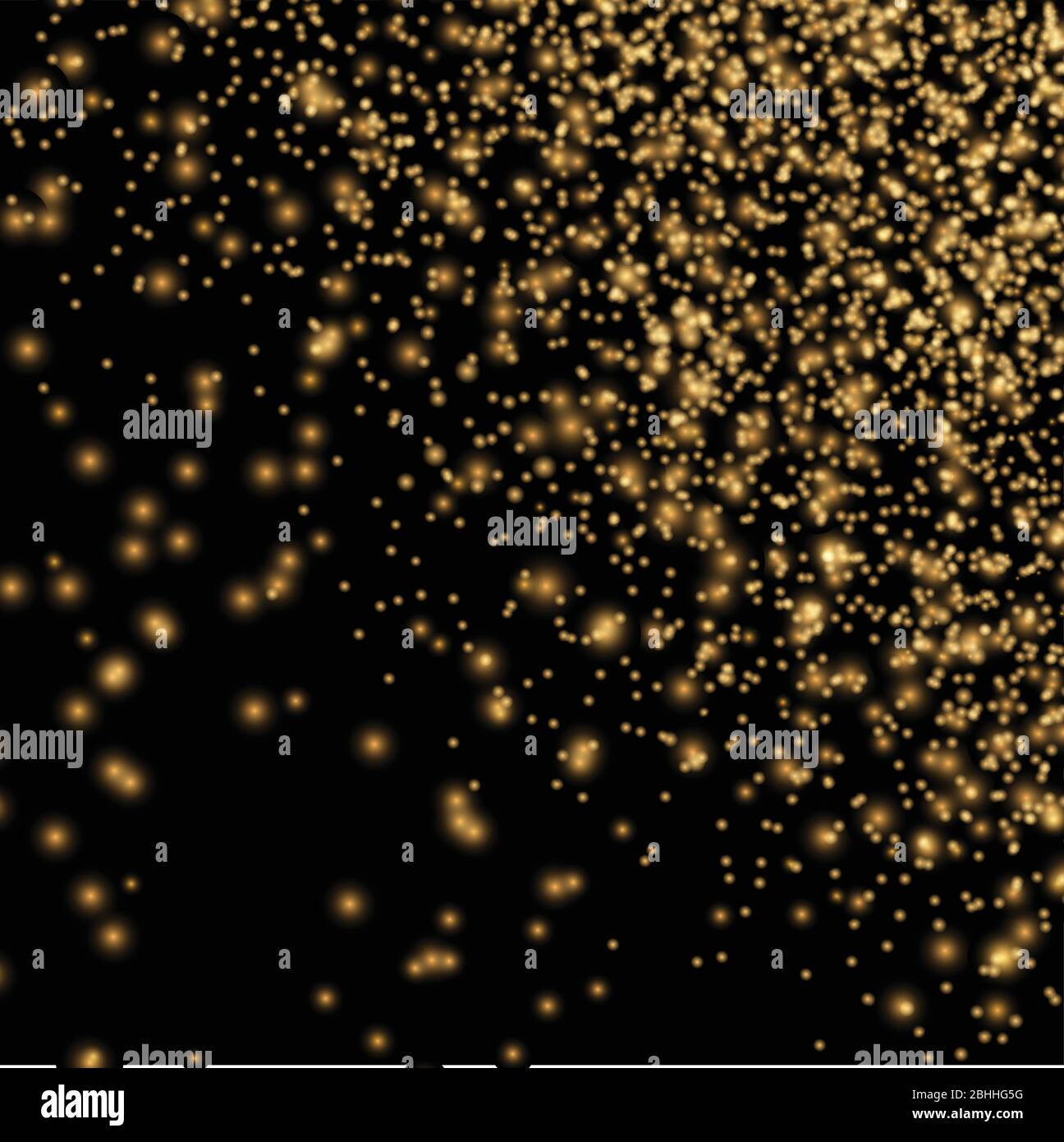 Gold glitter texture on a black background. Golden Sparkle.golden glittering vector, Golden ...