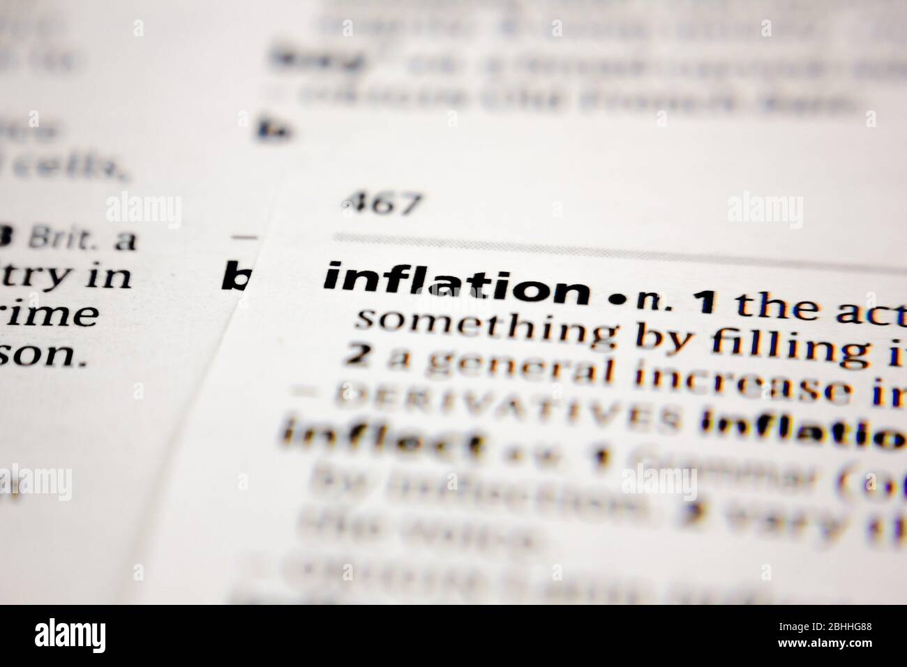 Word or phrase inflation in a dictionary Stock Photo - Alamy