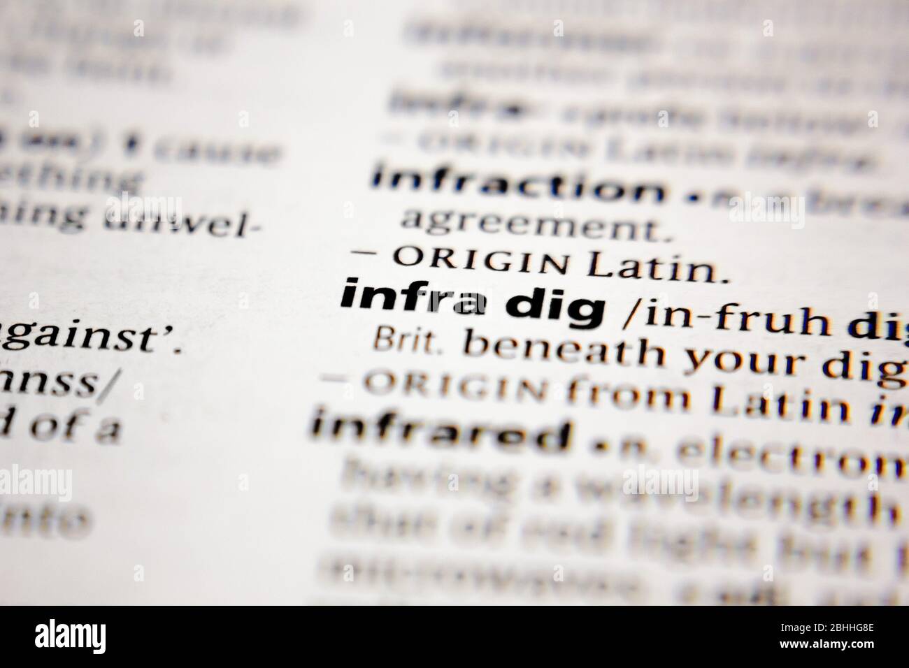 Infra dig hi-res stock photography and images - Alamy