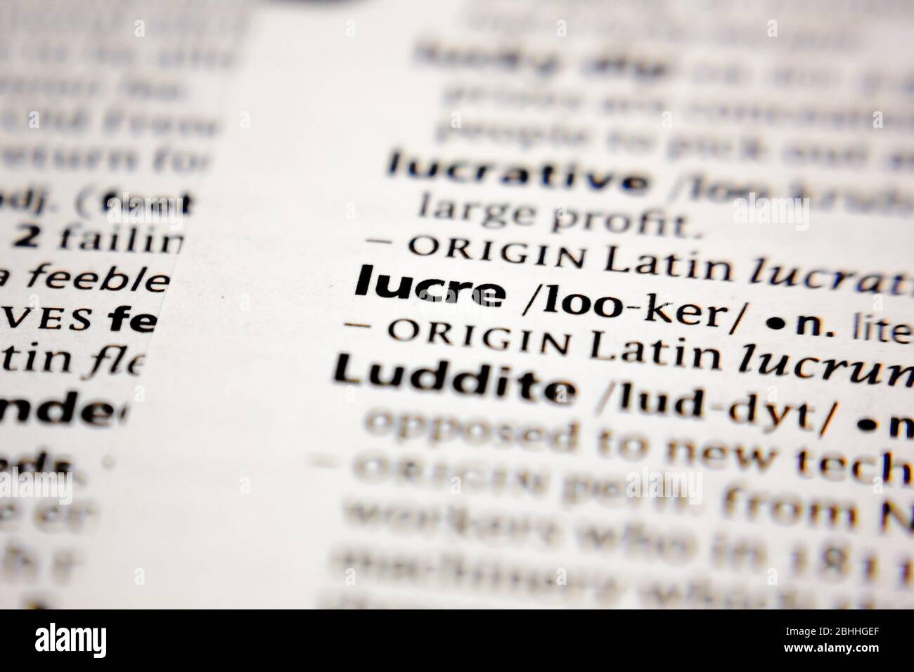 Lucre hi-res stock photography and images - Alamy