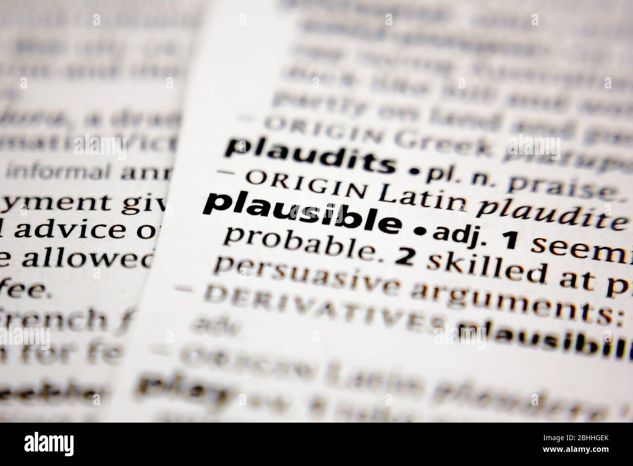 Plausible hi-res stock photography and images - Alamy