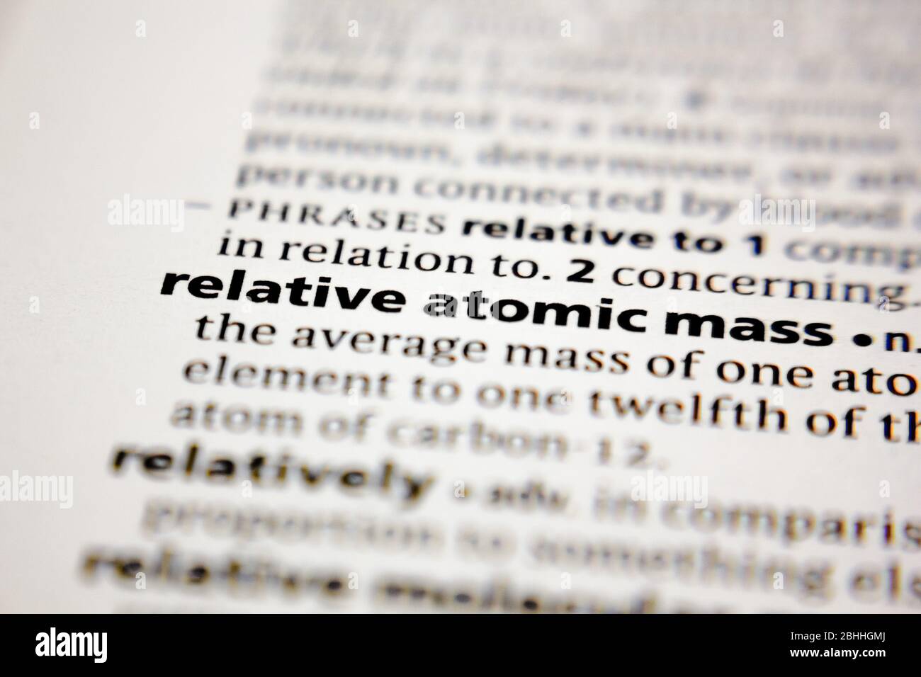 Relative atomic mass hi-res stock photography and images - Alamy