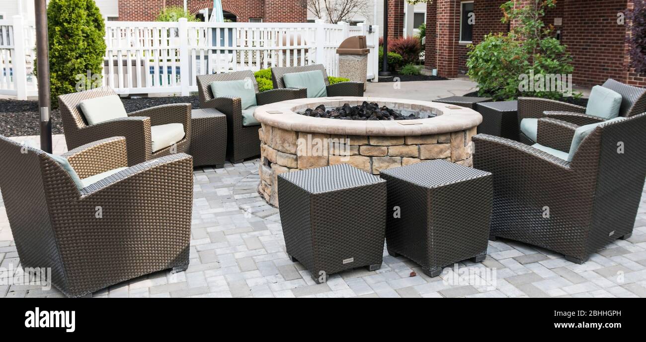 A hotel has a comfortable outside area to relax with friends and family ...