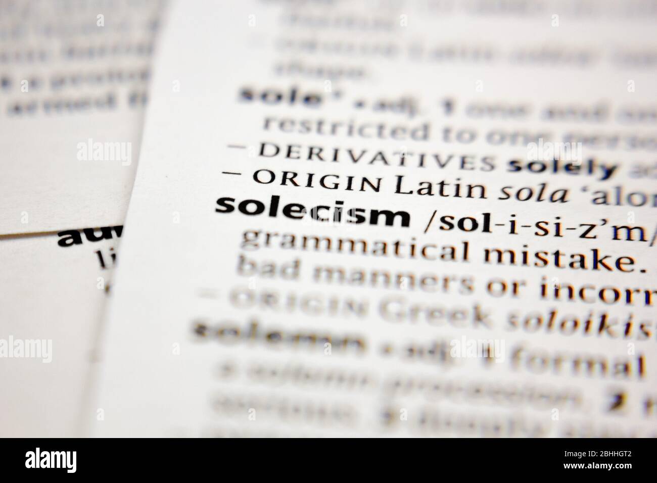 Solecism hi-res stock photography and images - Alamy
