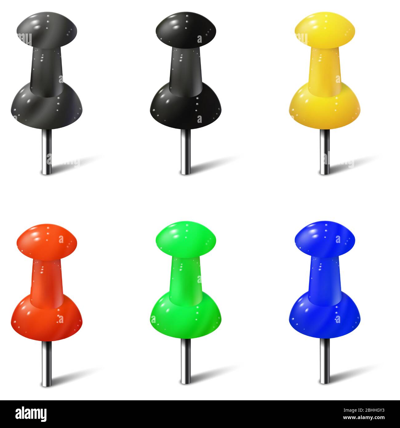 Drawing pins in board Stock Vector Images - Alamy