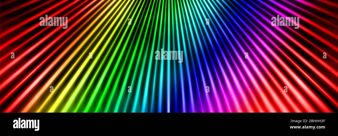 Rainbow colors beams abstract background for design with radial blur ...