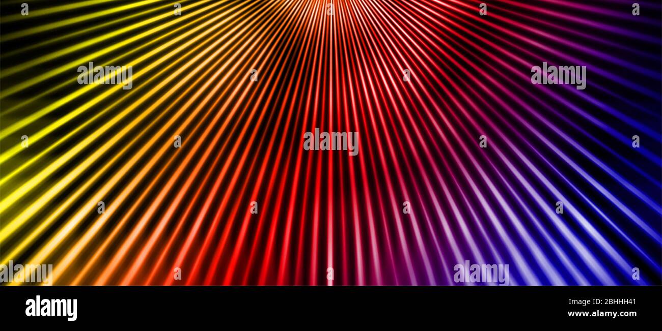 Rainbow colors beams abstract background for design with radial blur ...