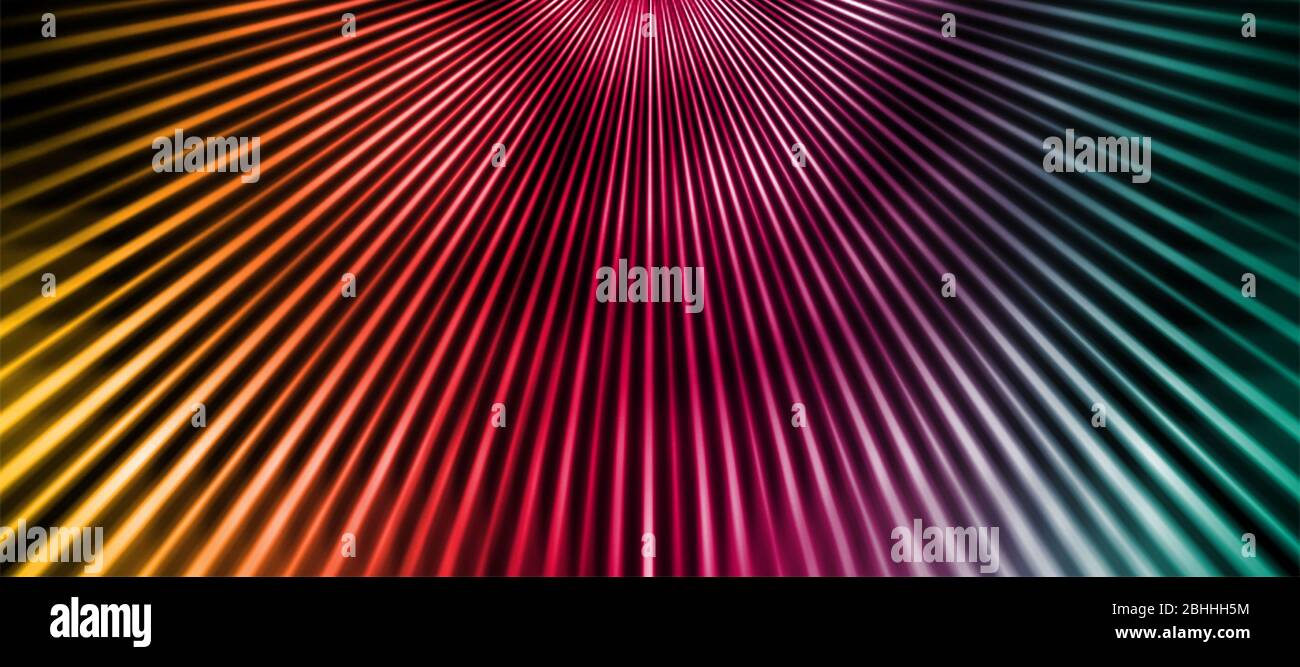 Colorful beams abstract background for design with radial blur ...