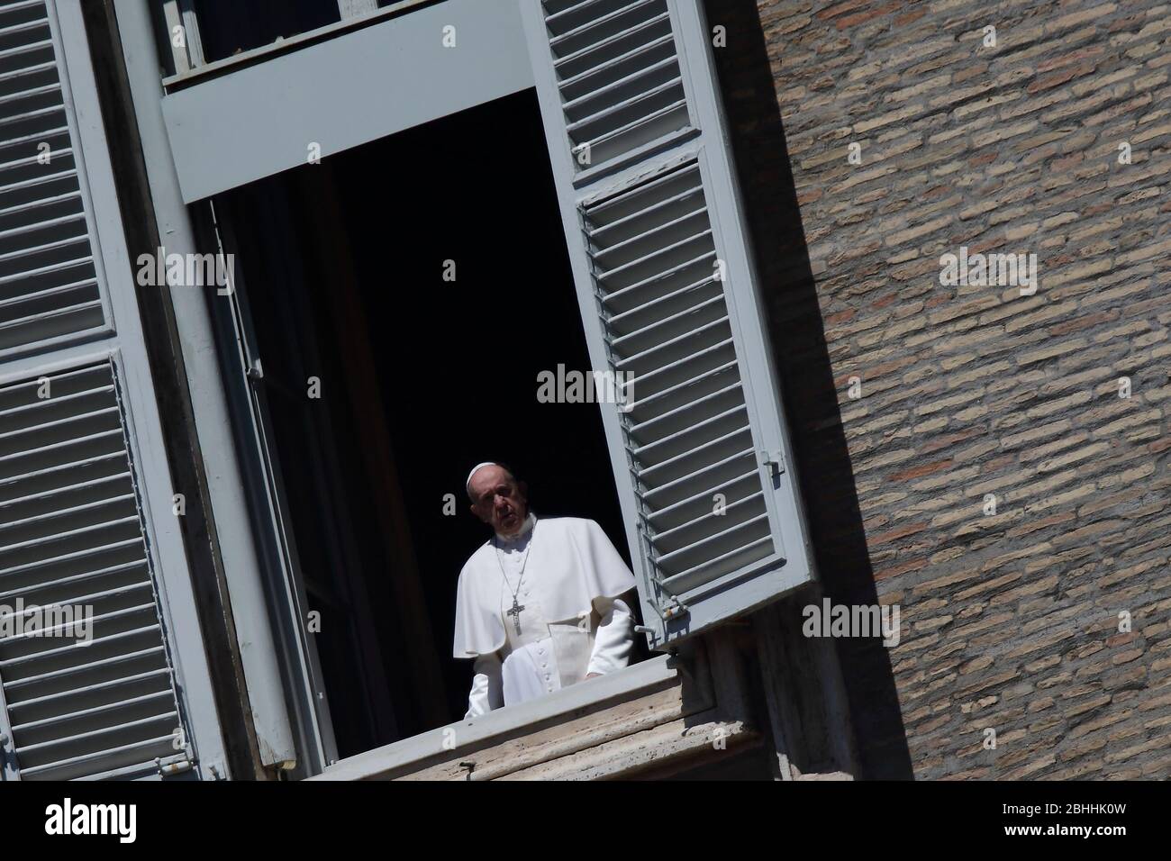 Vatican City, Holy See. 26th Apr, 2020. POPE FRANCIS after the live ...