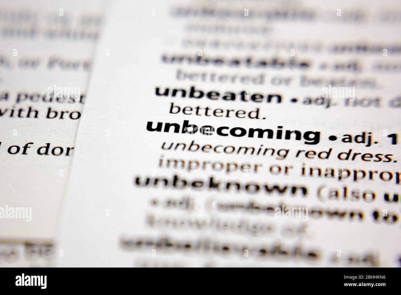 Unbecoming hi-res stock photography and images - Alamy