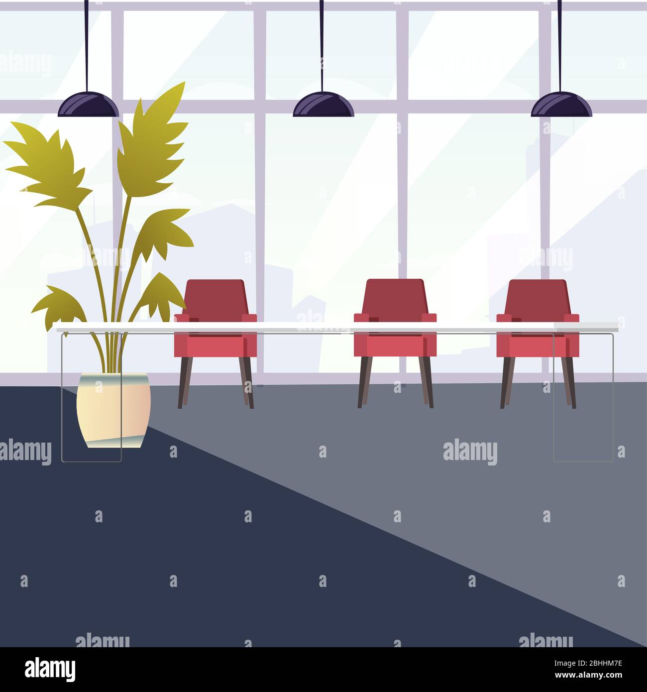 Empty office, work place, coworking space. Office empty workplace with ...