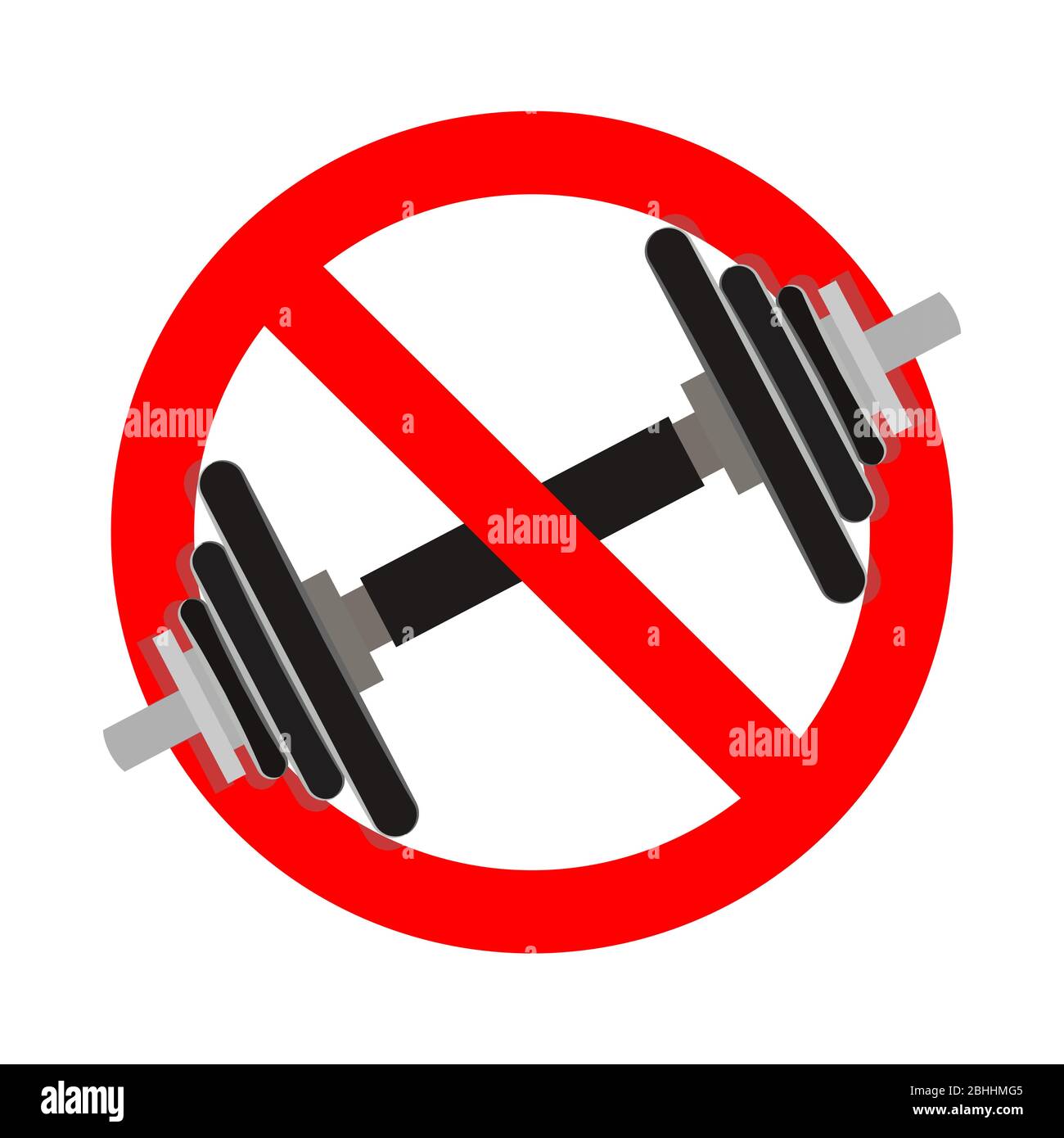 No exersice, ban fitness. Vector stop heavy weight, ban training and no ...